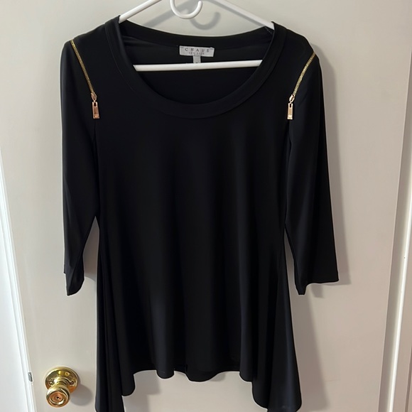 Chaus | Tops | Womens Chaus New York Black Tunic Size Medium | Poshmark